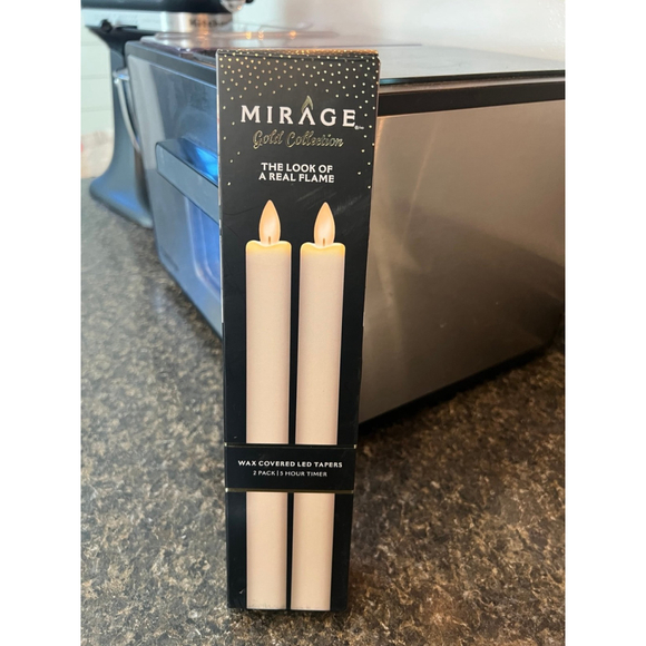 mirage | Accents | New Mirage Wax Covered Led Flameless 9 Taper Candle ...